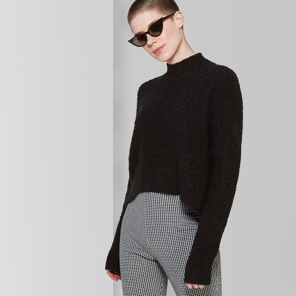 wild fable | Sweaters | Black Crop Mock Knit Sweater | Poshmark
